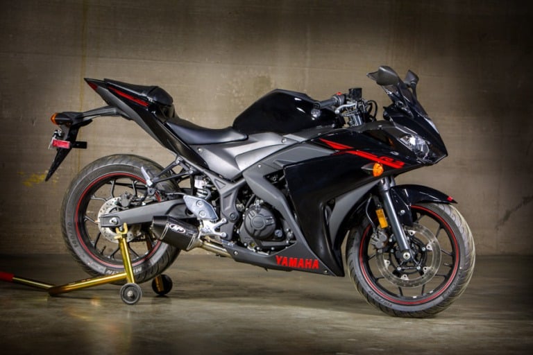2015-17 Yamaha R3 Slayer Slip On – Carbon – Shop M4 Exhaust