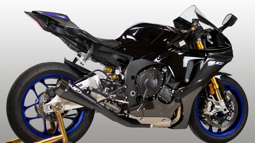 2015-2024 Yamaha R1 Black RM1 Half System – Shop M4 Exhaust