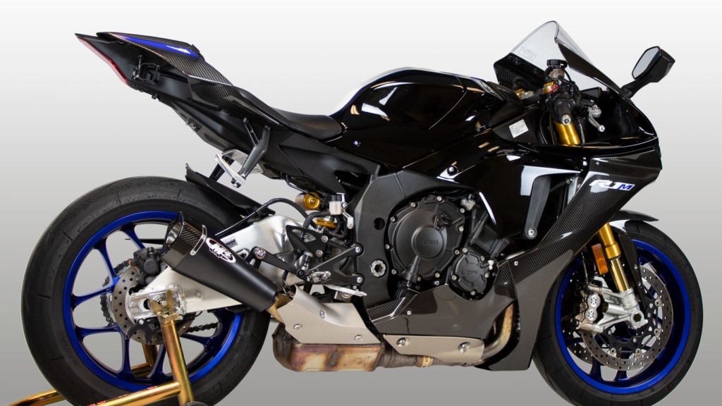 2015 Yamaha R1 Slip-On RM1 Black – Shop M4 Exhaust